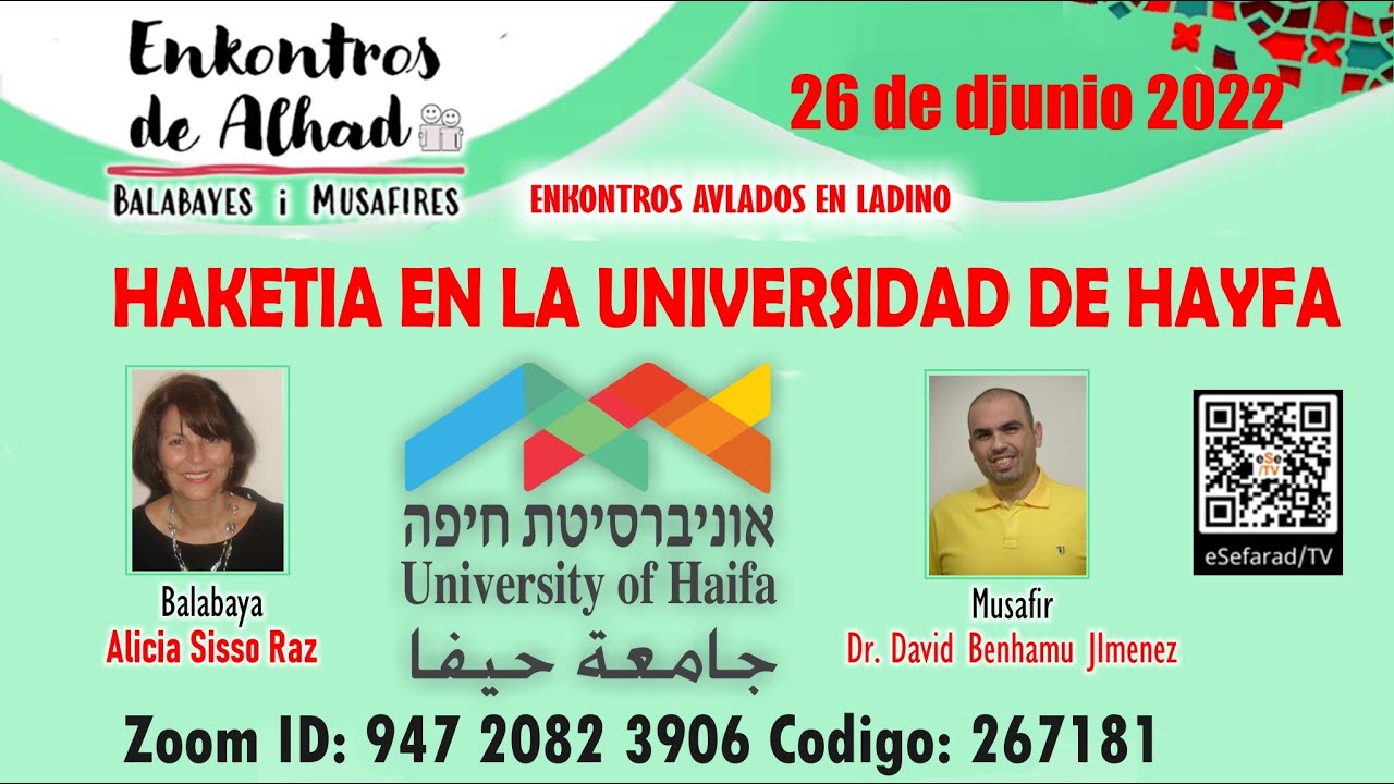 ENKONTROS DE ALHAD :: "Haketia en la Universidad de Haifa" Alicia Sisso ...