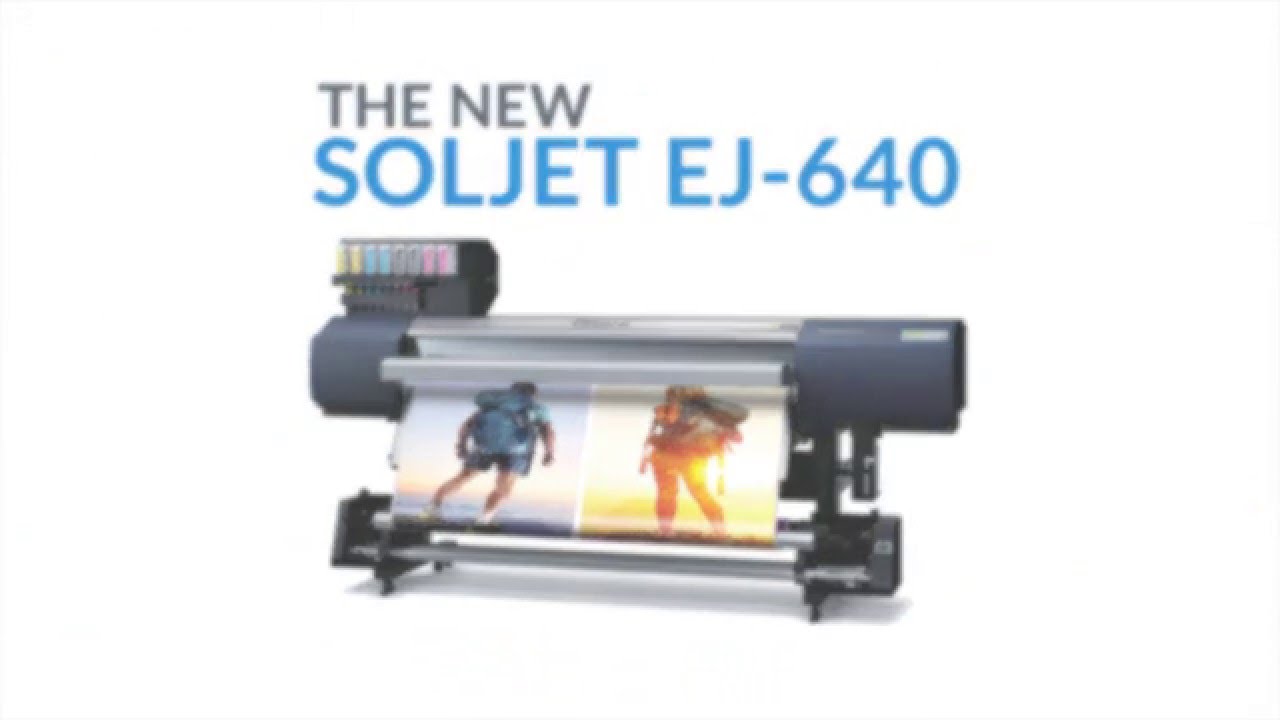 SOLJET EJ-640 Wide Format Printer - YouTube