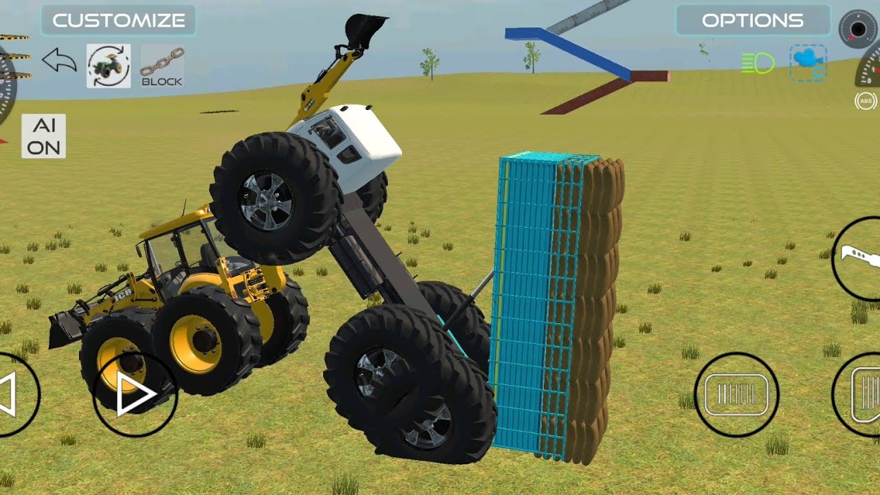 indian tractor driving 3d game me jcb ne tark ko palti kuaa diya games ...