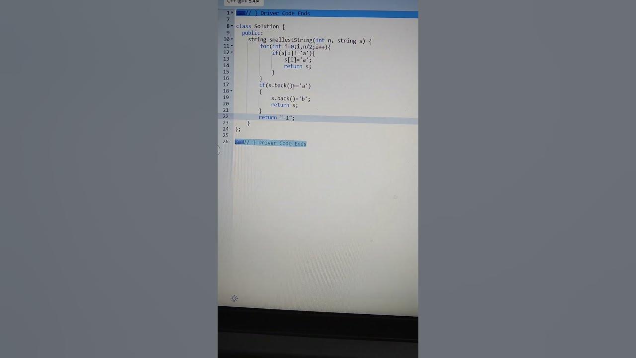 not a palindromic string Solution || gfg contest 143 solution - YouTube