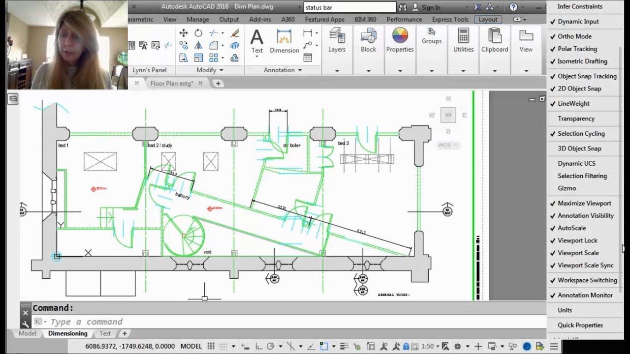 Customize the AutoCAD Status Bar (Lynn Allen/Cadalyst Magazine) - YouTube