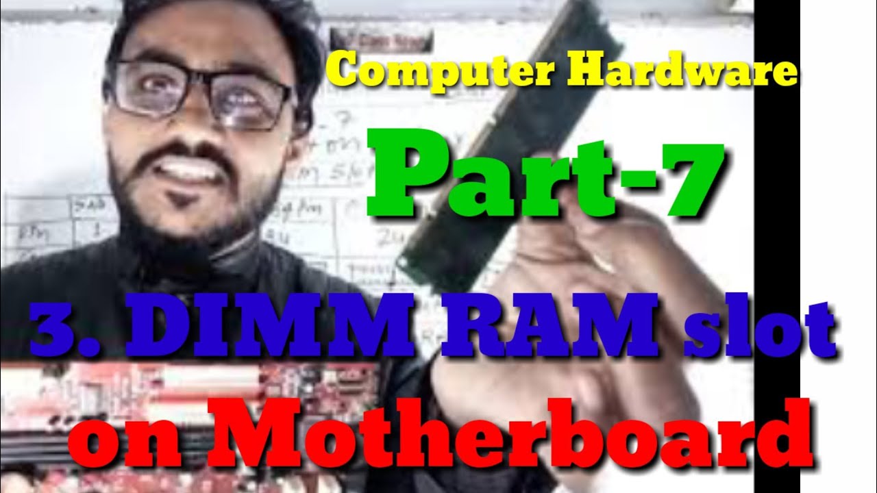 DIMM RAM slot on motherboard - YouTube