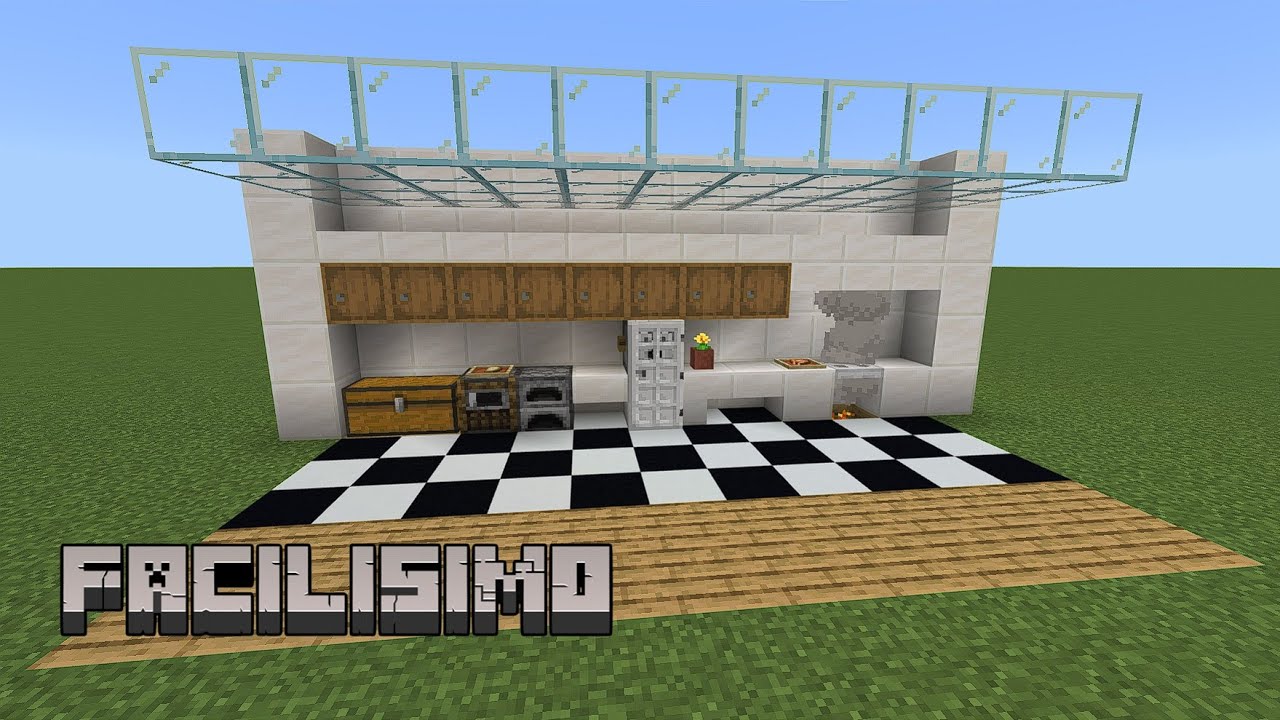 Como hacer una cocina bonita para tu casa de Minecraft - YouTube