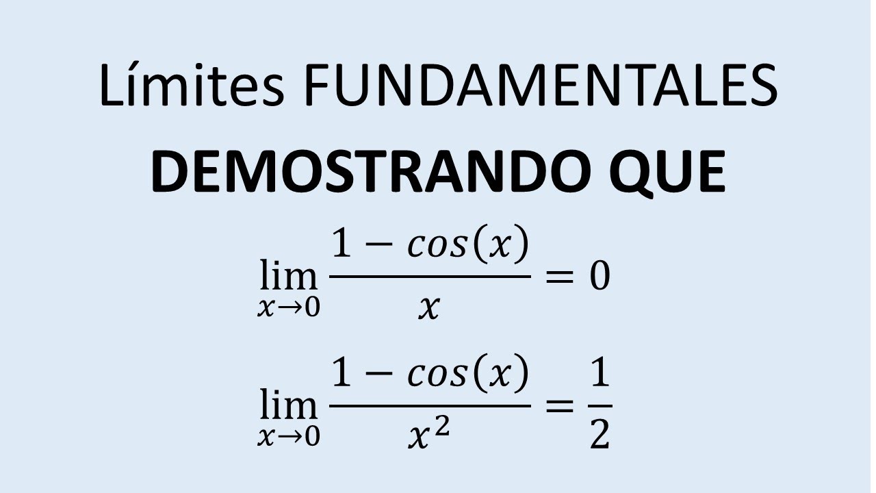 Cálculo de un límite básico, coseno de x dividido entre x y entre x al ...