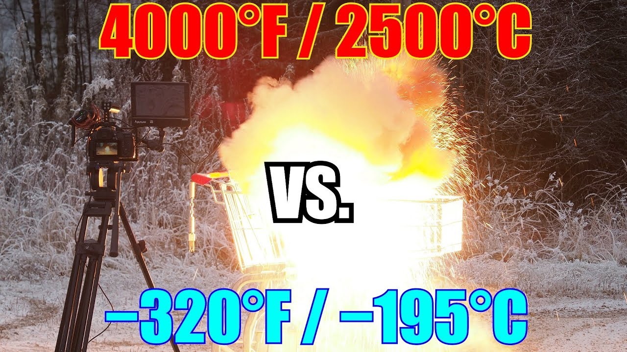 Liquid Nitrogen Vs. Thermite | EXTREME Cold Vs. EXTREME Hot - YouTube