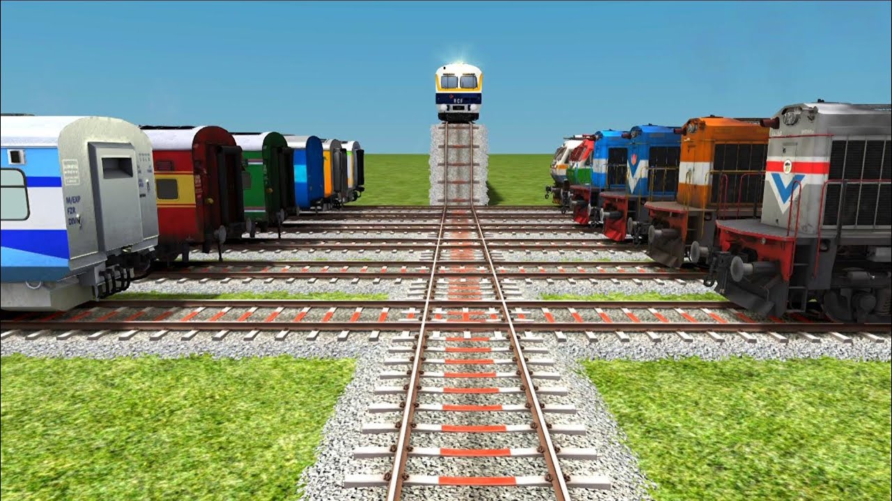 13=🧷Indian Express Diesel Engine Journey | At Bumpy Coupling Railroad ...