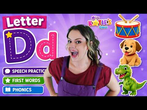 Learn the Letter D with Miss Katie 🗣️ Phonics, First Words & Speech Practice for Toddlers