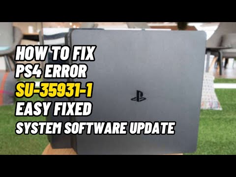 How To Fix PS4 Error SU-35931-1 Update System Software Ps4 - YouTube