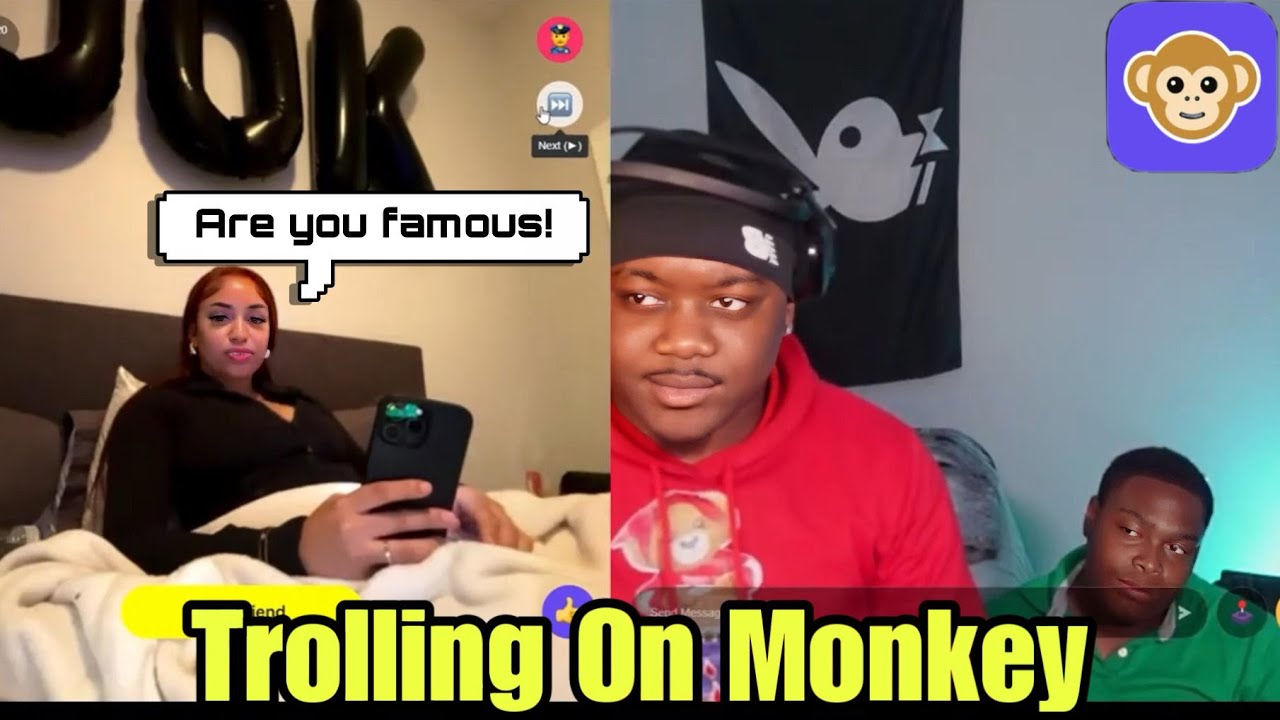 Trolling on Monkey App While Drunk... *funny* - YouTube