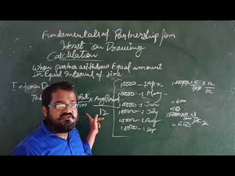 calculation of interest on drawings part 1 - YouTube