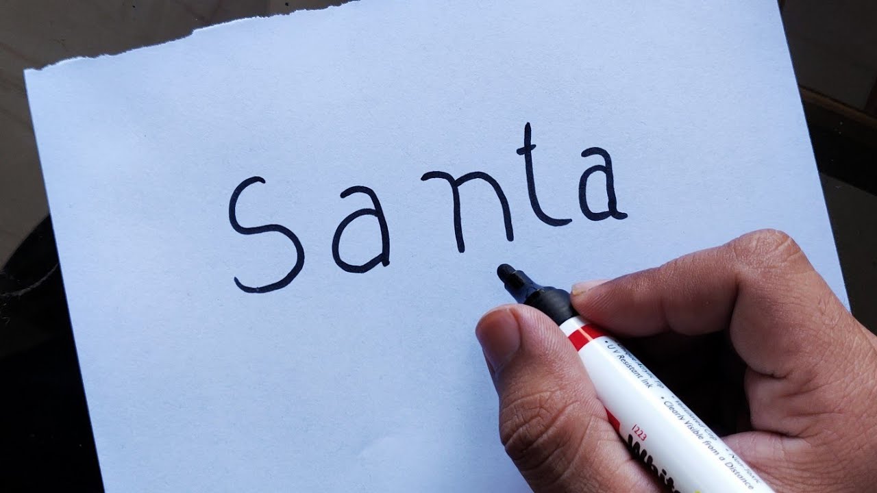Santa Claus Drawing From word Santa easy drawing for beginners # ...