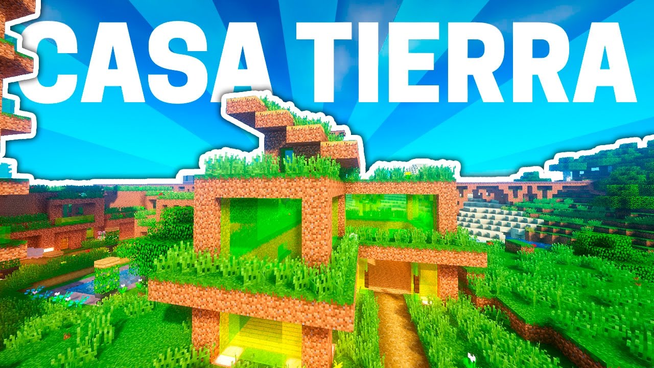NUEVA CASA MODERNA DE TIERRA EN MINECRAFT ~ CONSTRUYENDO CON TIERRA ...