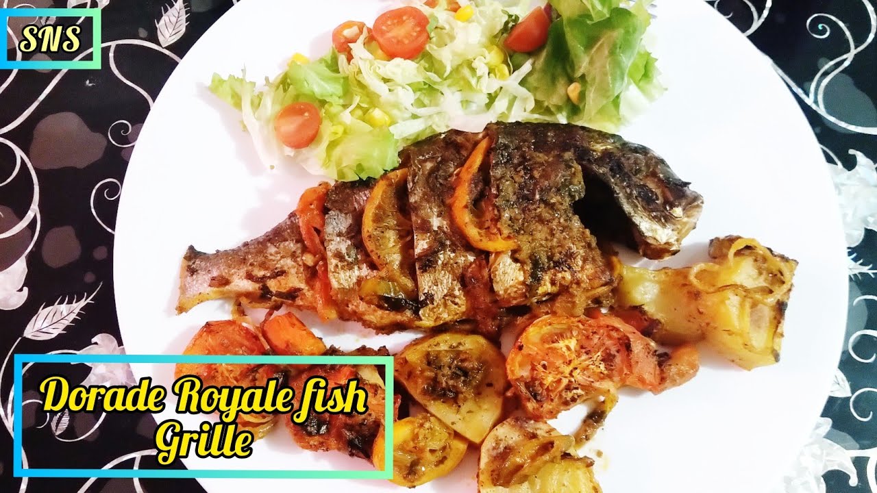 Dorade Royale fish (Poisson) grille - YouTube