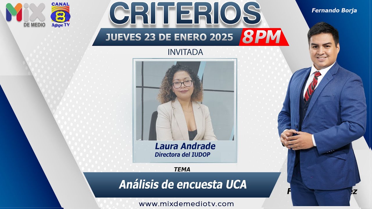 Laura Andrade, Directora del Iudop Tema: Análisis de encuesta UCA El ...