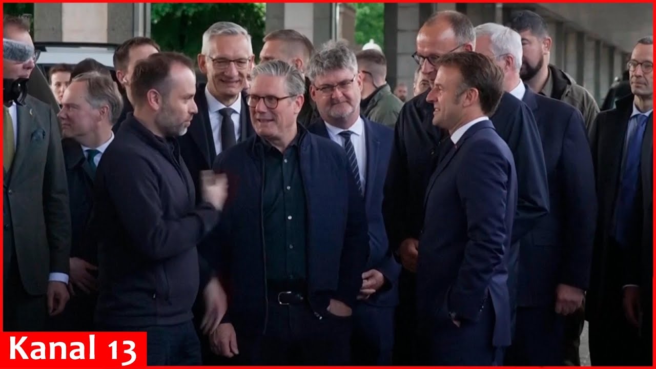 Macron, Merz and Starmer arrive in Kyiv by train for huge support for ...