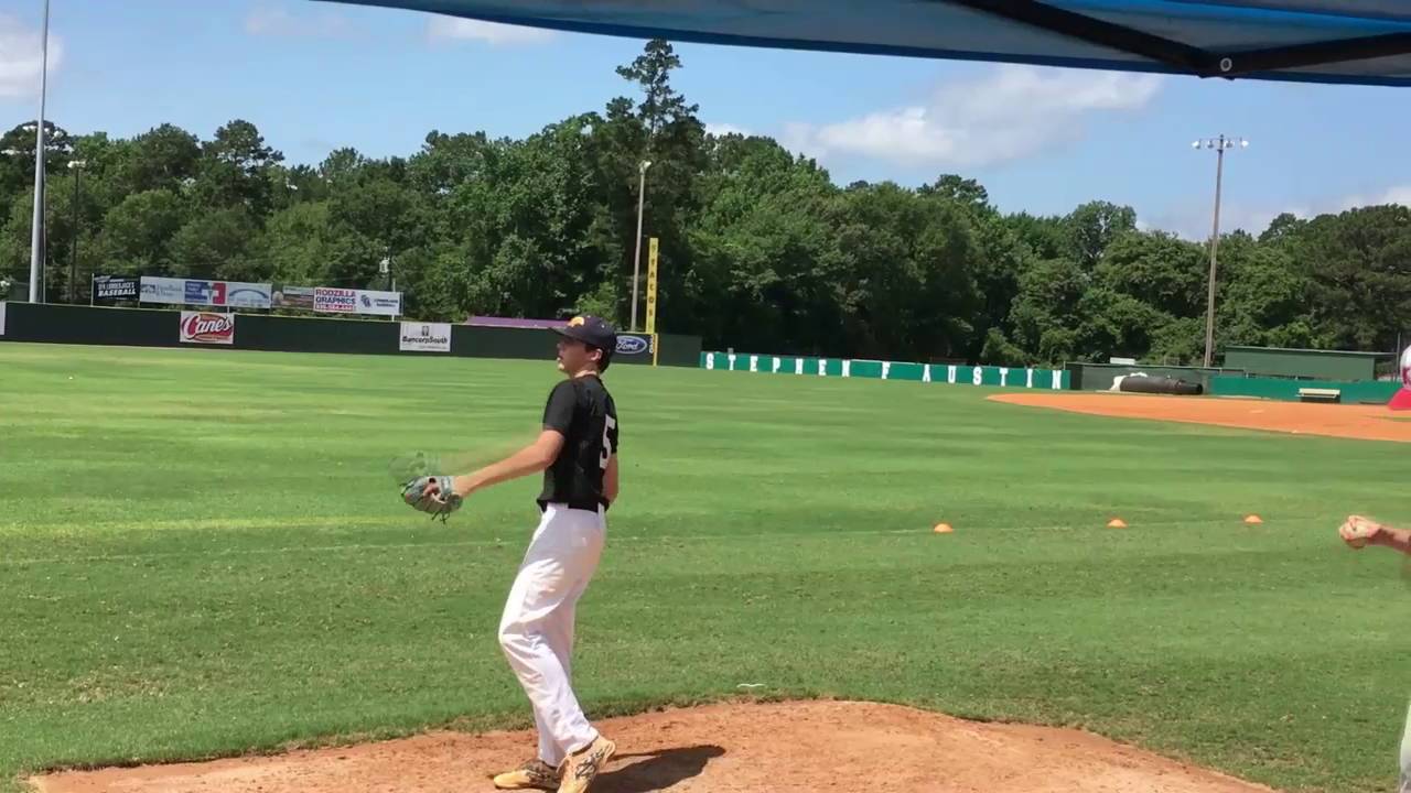 RYAN PETERS SFA BASEBALL HS CAMP 2016 - YouTube