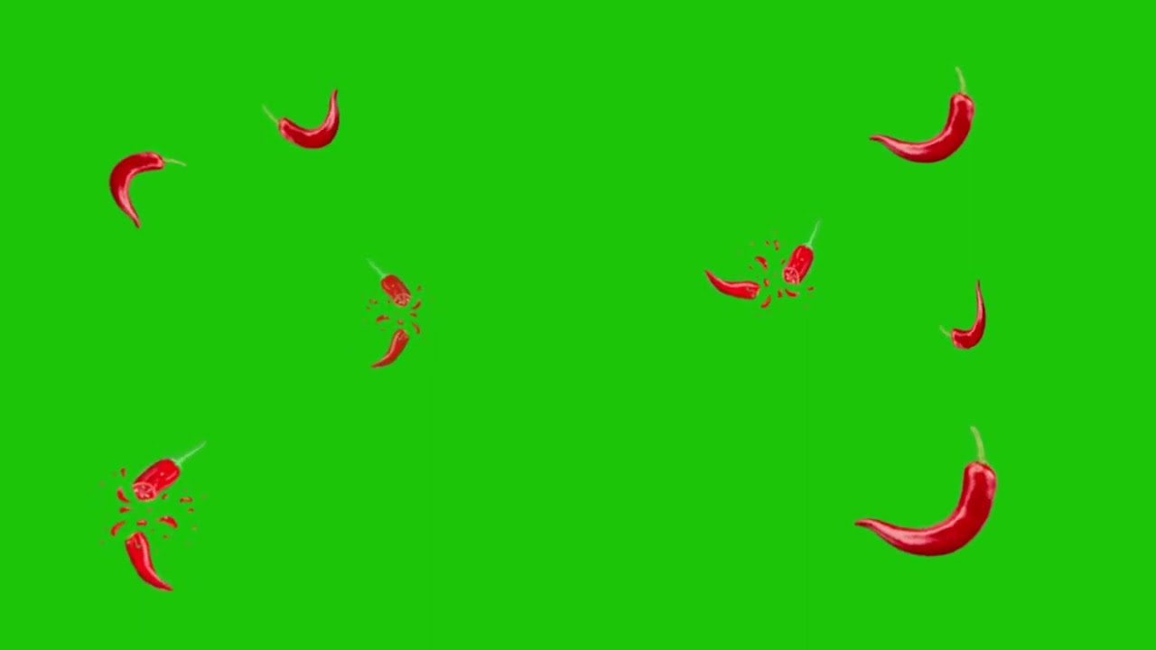 Green screen cabai bergerak / chili greenscreen animated FREE - YouTube