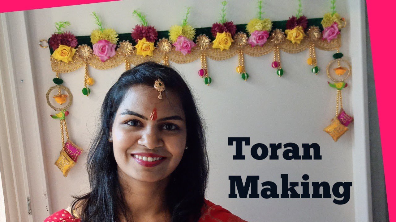 How To Make Toran At Home// Designer Bandanwar Making At Home DIY Door ...