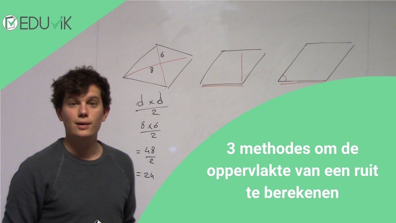 3 methodes voor het berekenen van de oppervlakte van een ruit - Eduvik ...