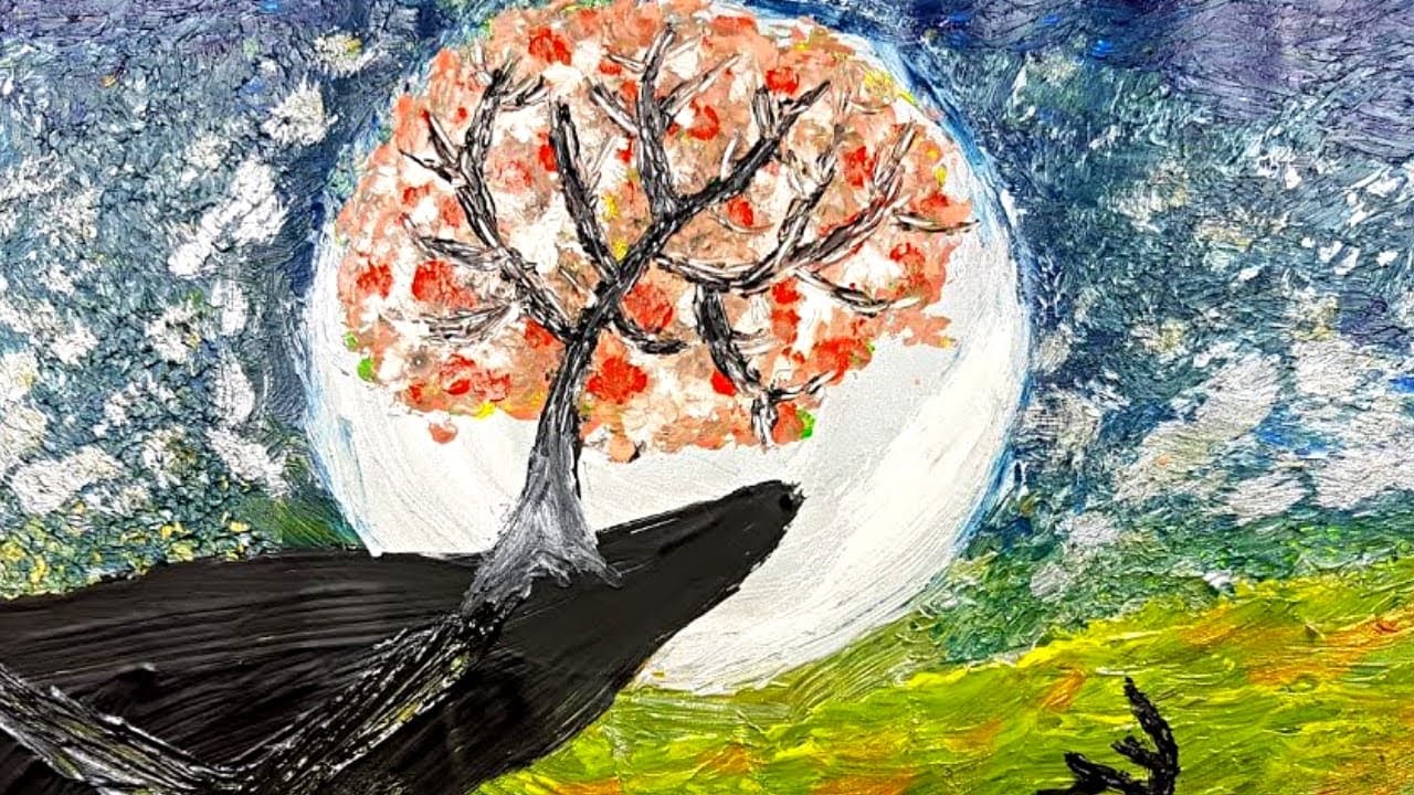 Beautiful Moonlight Painting | Beginner Tutorial - YouTube
