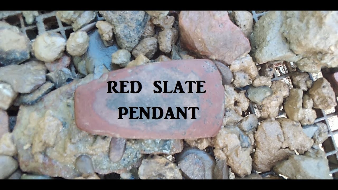 INCREDIBLE ARCHAEOLOGICAL DISCOVERY Arrowhead Hunting RED SLATE PENDANT ...