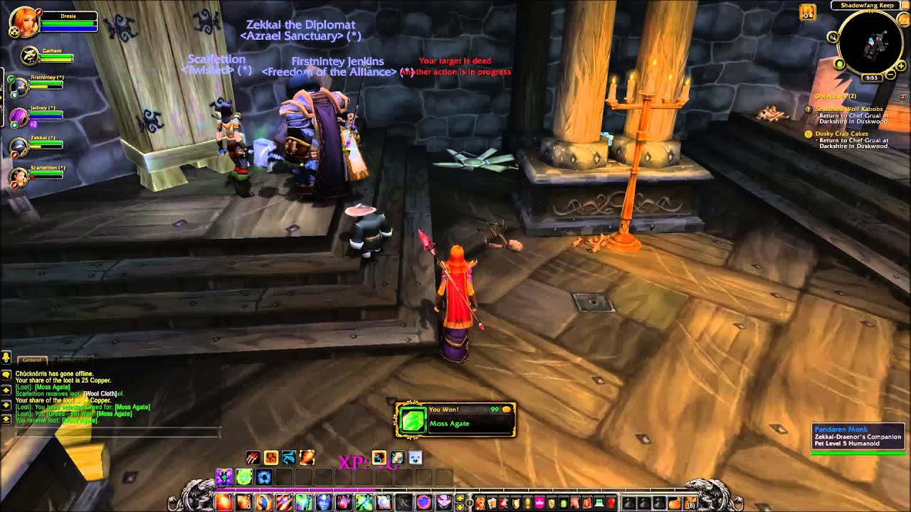 world of warcraft- shadowfang keep runthrough part 1 - YouTube