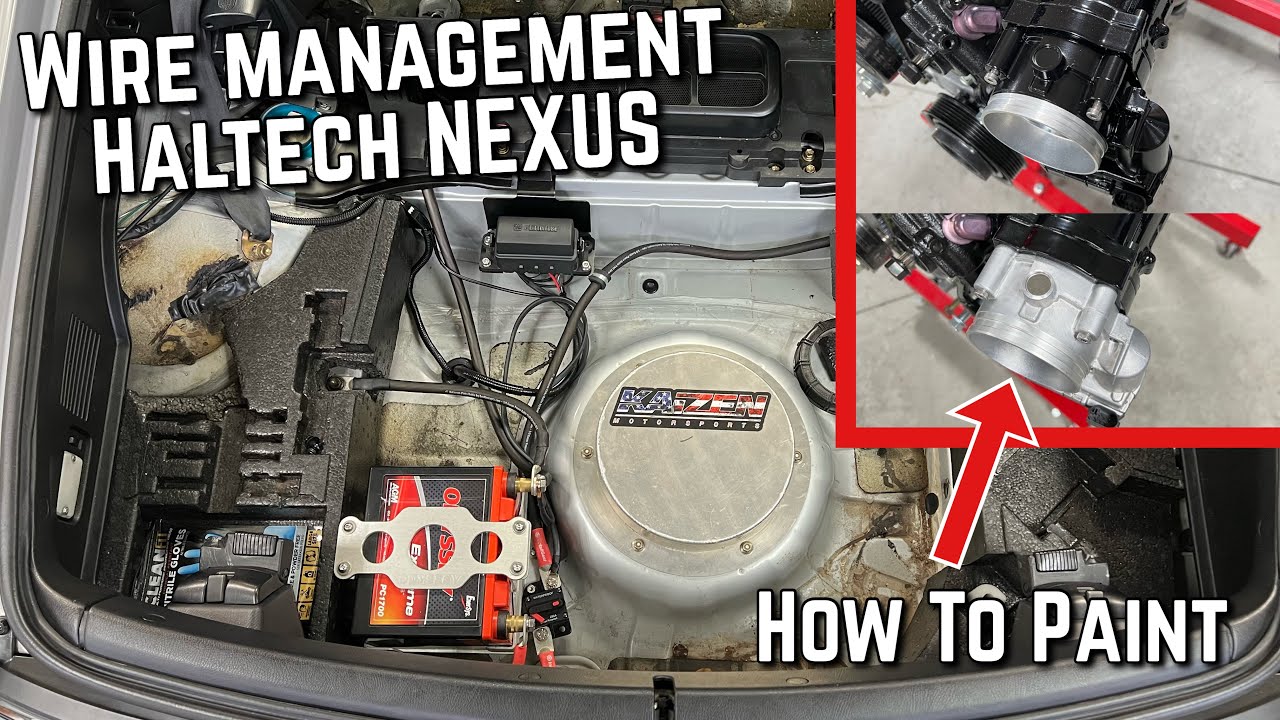 Haltech NEXUS R5 Wire Runs on MK4 Supra & How To Paint Automotive Parts - YouTube
