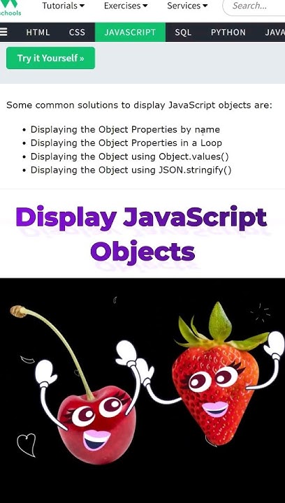 Displaying JavaScript Objects | #javascripttutorial #javascript #Objects #shorts - YouTube
