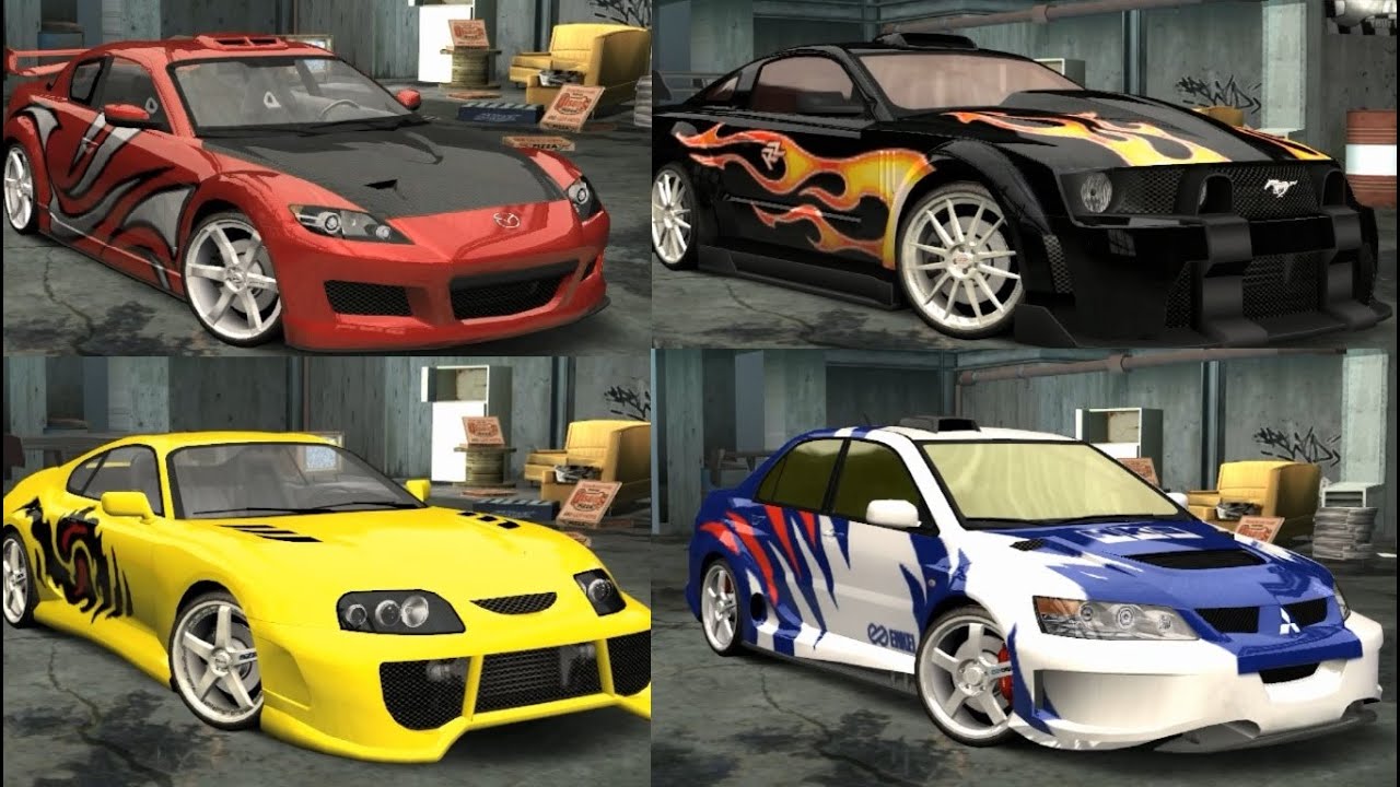 NFS MW Boss Cars in My Garage Career - GTA Theme Song - YouTube