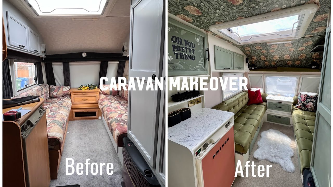 Our first tiny caravan - renovation under £500 - YouTube