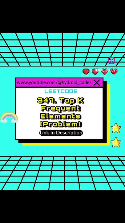 347 Top K Frequent Elements Problem Leetcode Leetcode Coding Codinginterview Python