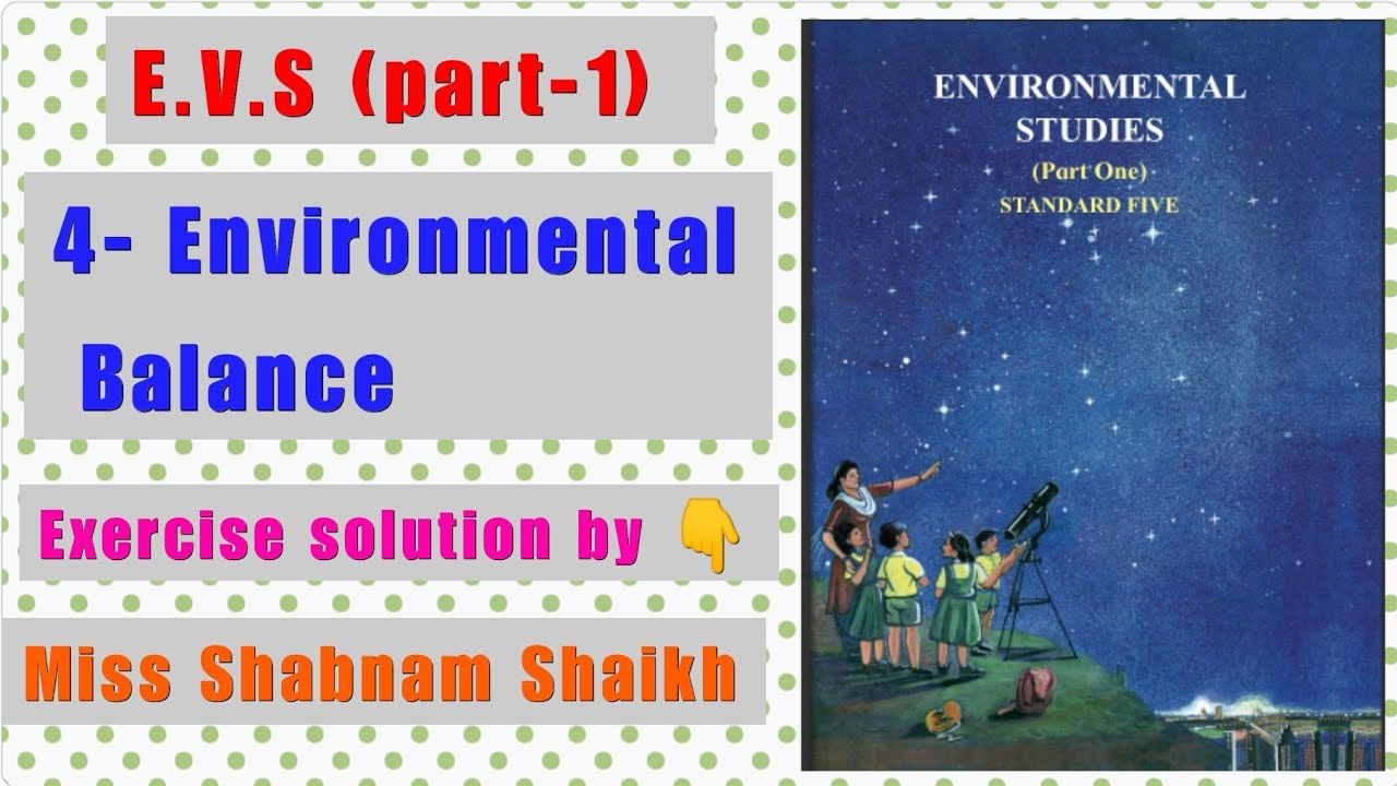 4- Environmental Balance|| 5th std|| EVS-1 || Exercise solution by ...