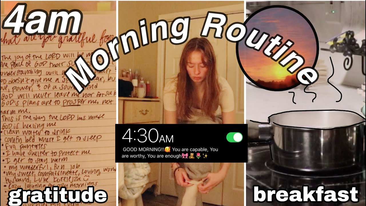 4 AM Morning Routine☀️ (vlog style) | Amy Joy🎀 - YouTube
