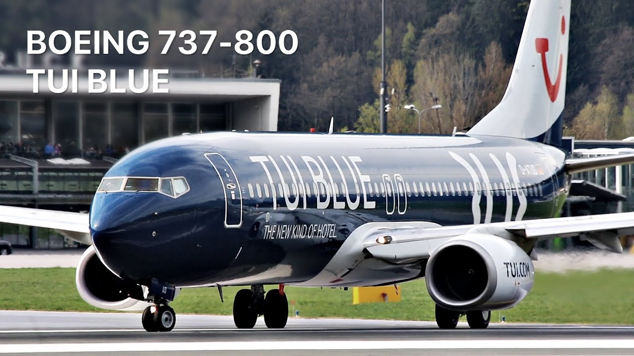 TUI BLUE BOEING 737-800 (D-ATUD) DEPARTURE AT INNSBRUCK - YouTube