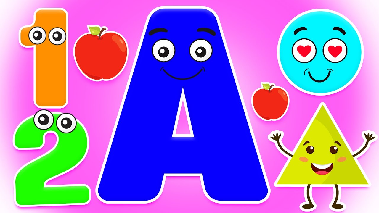 ABC, 123 & Shapes Learning Videos For Preschool | ABC And One Two Three ...