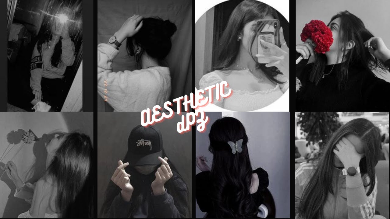 Aesthetic Girls black screen dpz | Hide face black screen dpz for girls ...