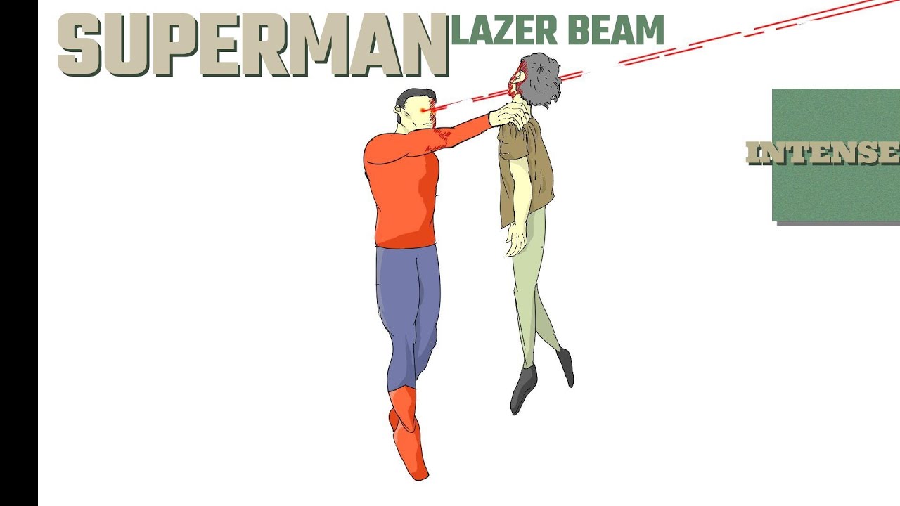 ANIMATION superman shoots beam - YouTube