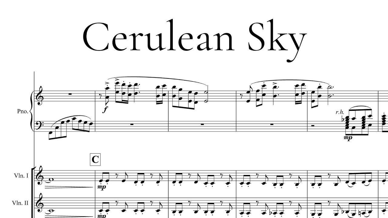 Cerulean Sky - Sheet Music/Score 【original composition】 [No AI] - YouTube