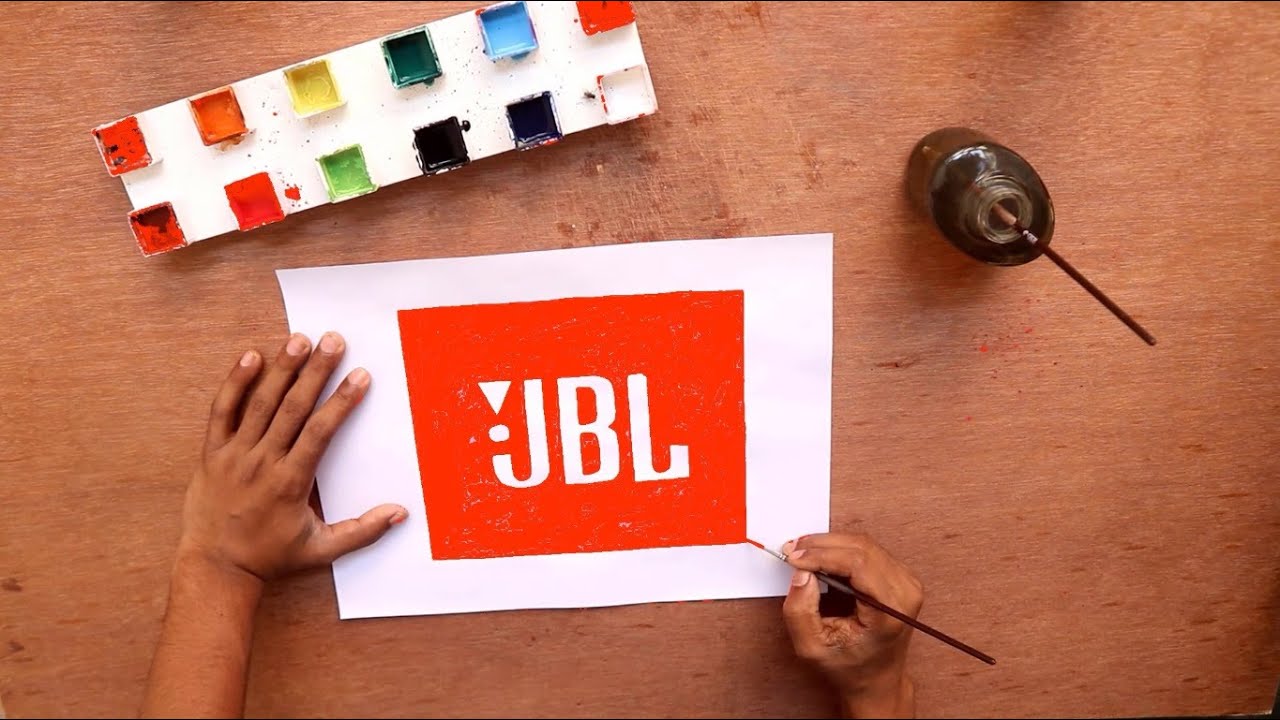 How to draw the JBL logo - YouTube