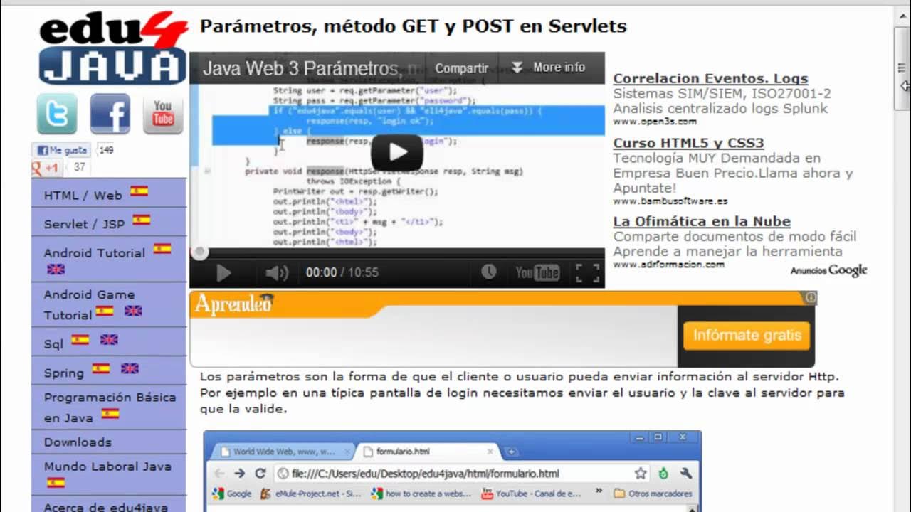 Java Web 4 Uso de Eclipse IDE for Java EE Developers. Video Tutorial en ...