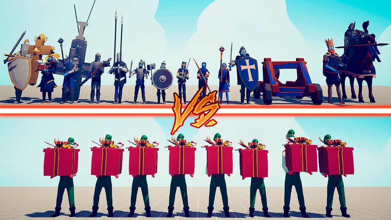 MEGA MEDIEVAL TEAM vs PRESENT ELF TEAM - Totally Accurate Battle ...