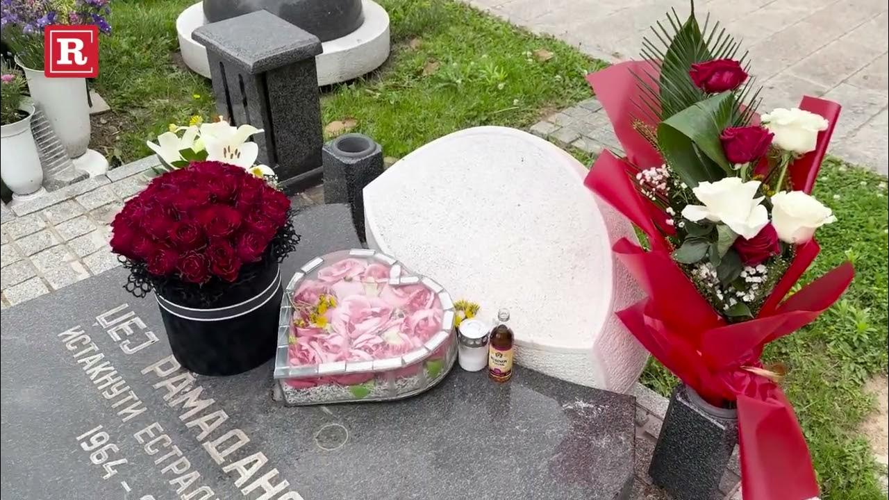 Sveže cveće i unuče vinjaka na grobu Džeja Ramadanovskog na njegov rođendan - YouTube