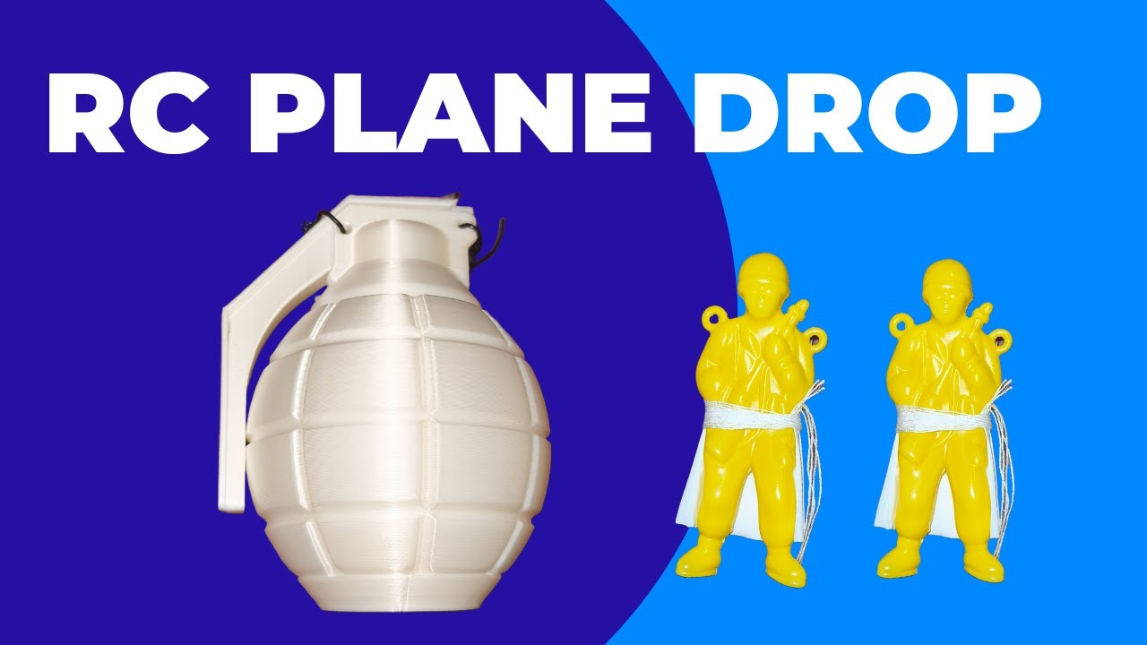 🚀 3D Printed Toy Grenade Drop & Parachute Toy Men - Epic RC Plane ...