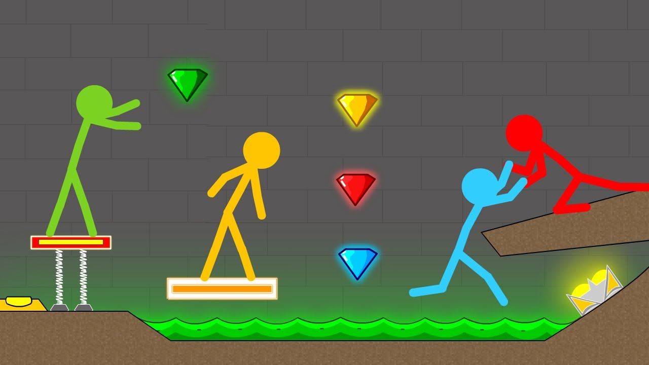 Watergirl and Fireboy - Stickman animation | Part 12 | Axis Animation ...