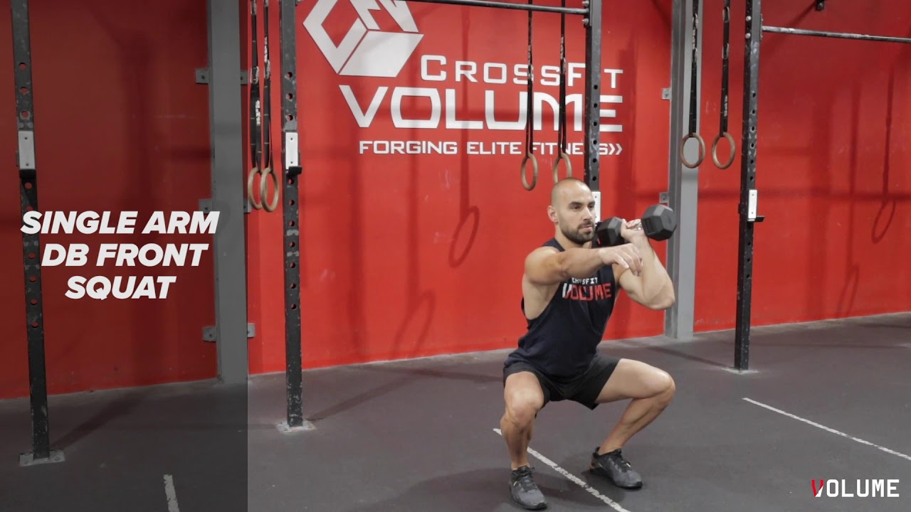 single arm db front squat - YouTube