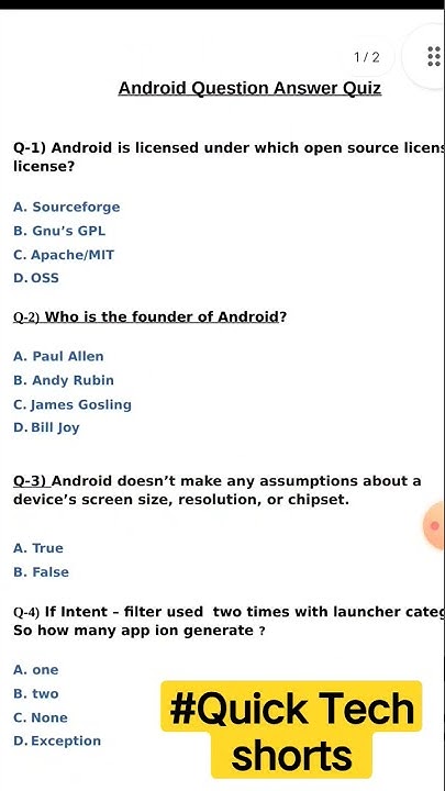 Android Quiz | Interview Questions - YouTube