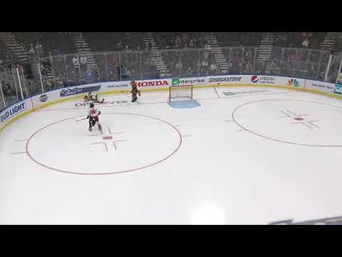 NJ Devil Misses an Open Net at the 2020 NHL All Star Mascot Game - YouTube