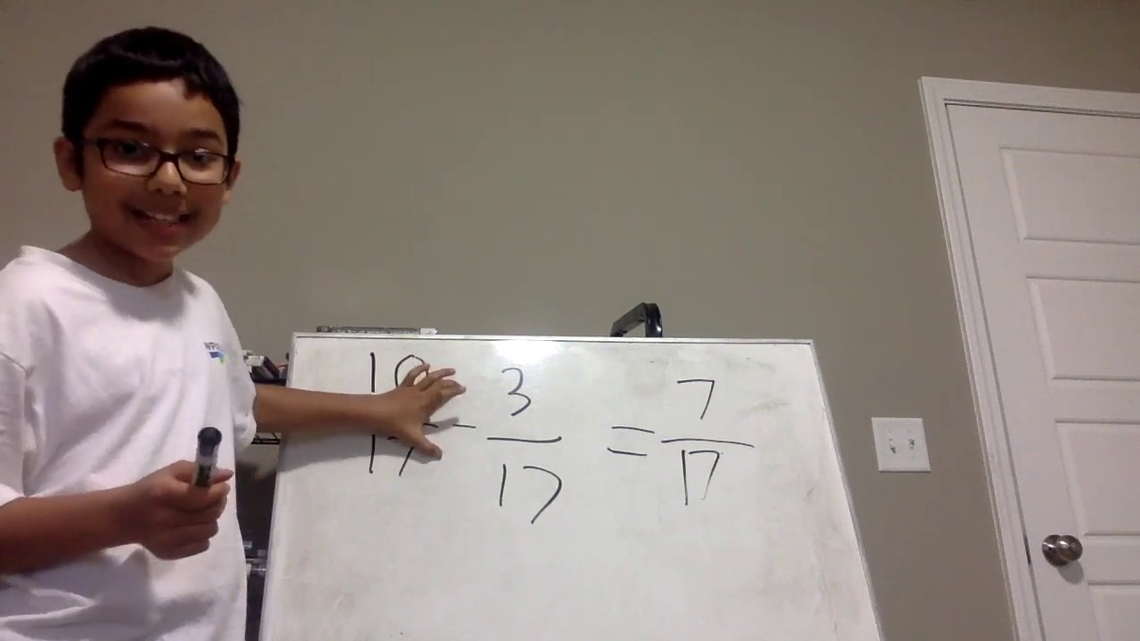 Fraction subtraction from Mr. Math - YouTube