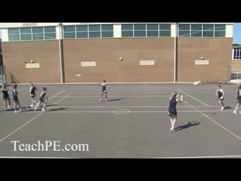 Netball Drill - Attack - Straight Line 1 - YouTube