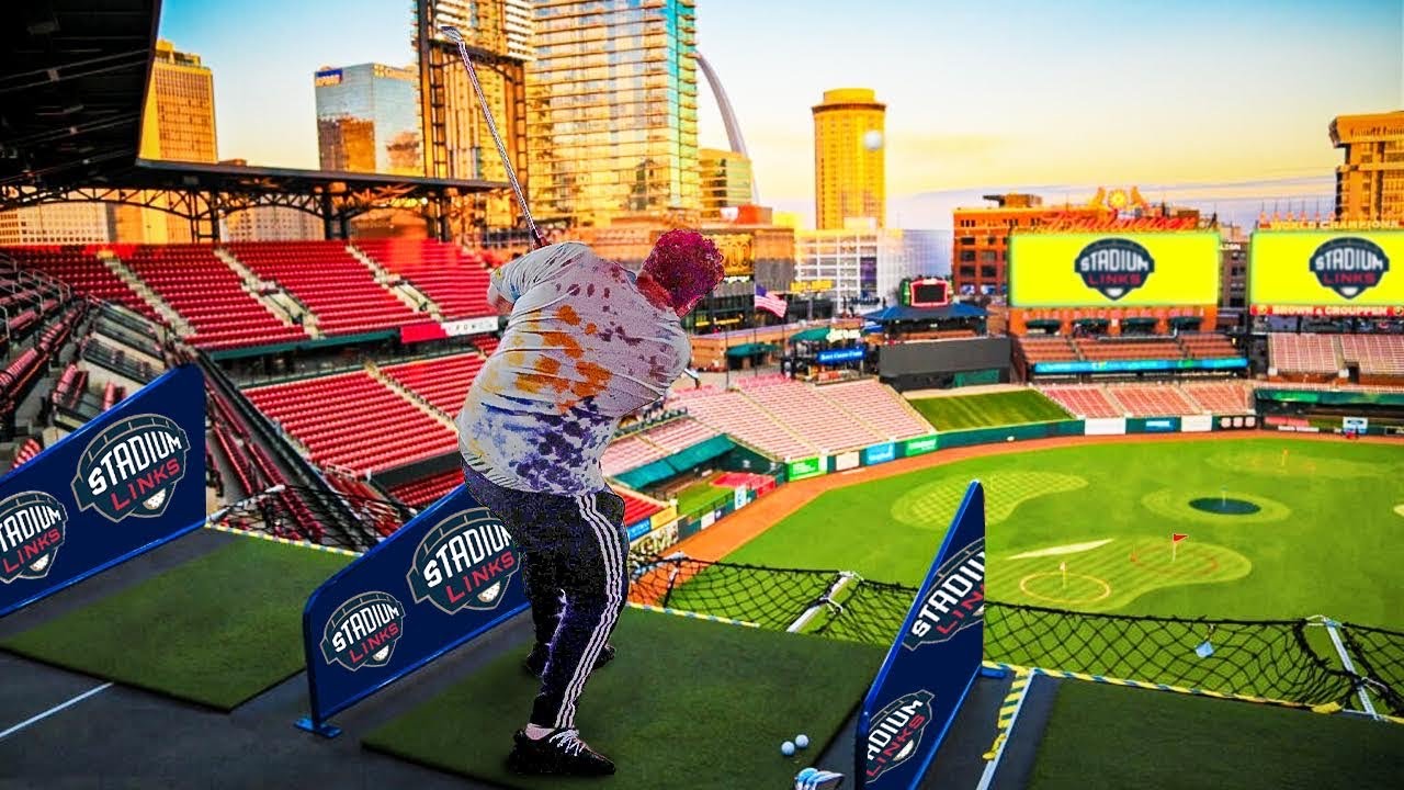 GOLFING At The Angels MLB Stadium Experience | Stadiumlinks - YouTube